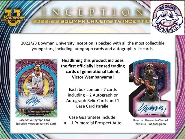 JACOB TOPPIN 2022-23 Bowman Inception University custodia 16 scatole ...