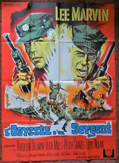 SERGEANT RYKER ORIGINAL French 1968 CINEMA MOVIE POSTER Lee Marvin HUGE ...