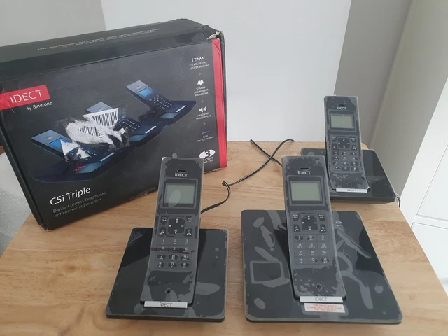 IDECT C5I TRIPLE Digital Cordless Telephones - Brand New - Black £65.00 ...