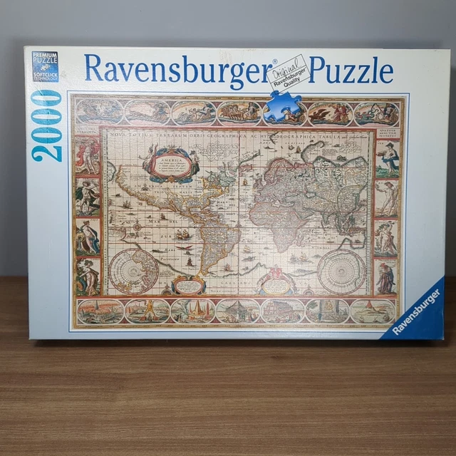 RAVENSBURGER 2000 JIGSAW Puzzle 1650 Map of The World Complete 1992 ...