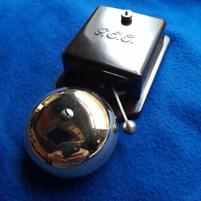 VINTAGE ORIGINAL ELECTRIC Gec Bakelite Brass Door Bell Butler Bell Low ...