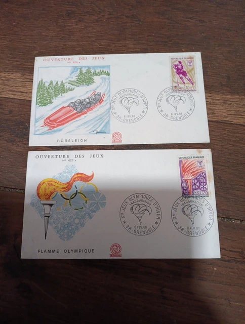 LOT 6 ENVELOPPES premier jour france Jeux Olympiques EUR 10,00 - PicClick FR