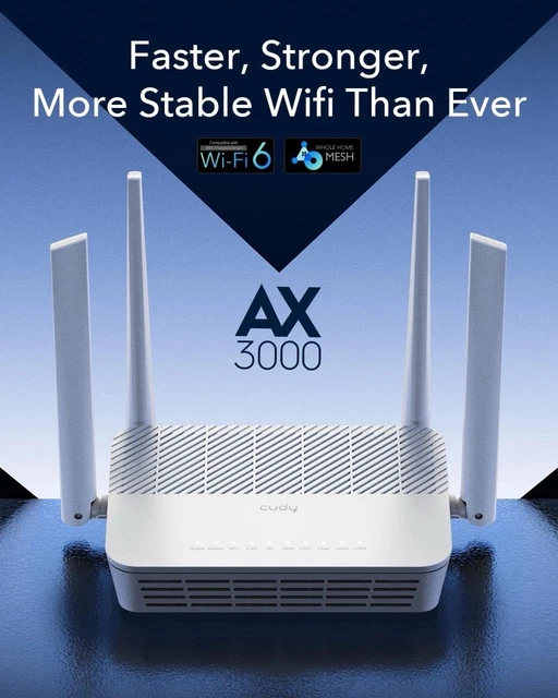 CUDY AX3000 MULTI Gigabit Dual Band WiFi 6 Mesh Router, 2.5Gbps WAN ...