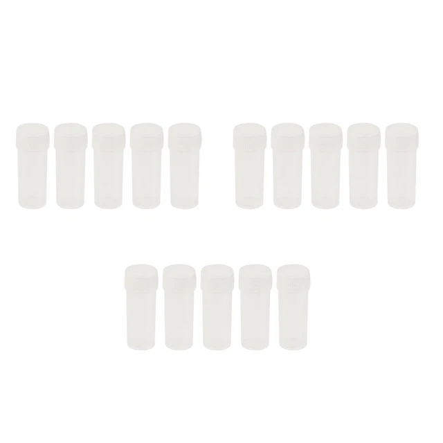 200X PLASTIC SAMPLE Bottle 5Ml Test Tube Lab Small Vial Storage ...