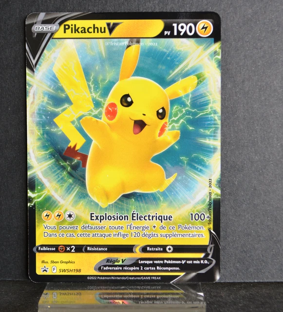 CARTE POKÉMON PIKACHU V 190 PV SWSH198 Promo NEUF FR EUR 19,90 ...