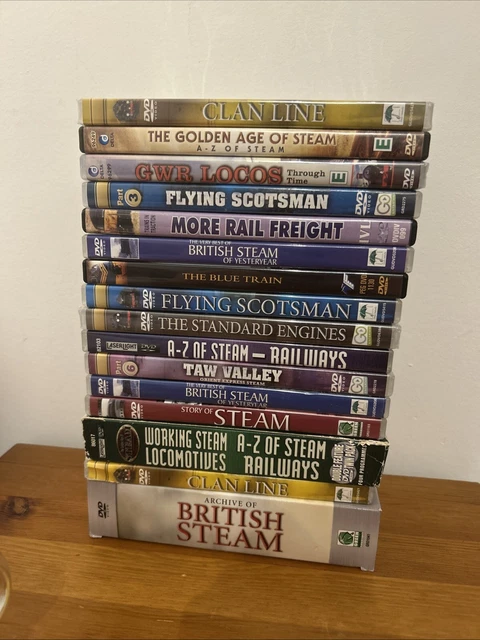HUGE RAILWAY STEAM Trains Transport British DVD Collection Job Lot ...