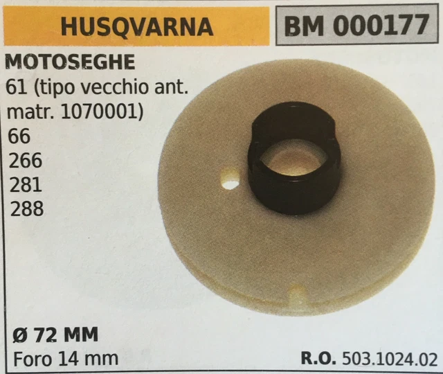 POULIE ÉCARTS D'ACQUISITION BRUMAR Husqvarna BM000177 EUR 16,52 ...