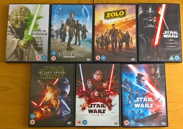 STAR WARS COMPLETE Movie DVD Collection Episode 1-9 Rogue One Solo R2 £ ...