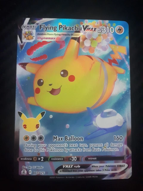 POKÉMON, FLYING PIKACHU VMAX 007/025, Celebrations, Ultra Rare NM $5.00 ...
