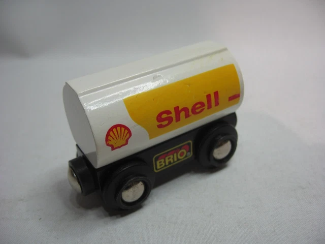 ORIGINAL BRIO SCHALE / KRAFTSTOFFGAS Zugmotor für Holzbahngleis / Set ...