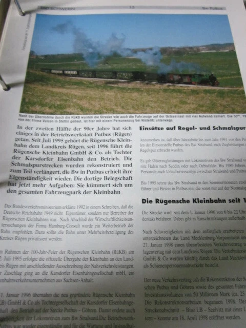 DEUTSCHE BAHNBETRIEBSWERKE MIT Gleisplan 17 Putbus auf Rügen 24S EUR 10 ...