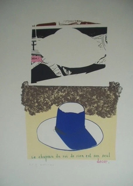 JEAN-MICHEL ALBEROLA LITHOGRAPHIE Originale Signee Le Chapeau Du Roi De ...