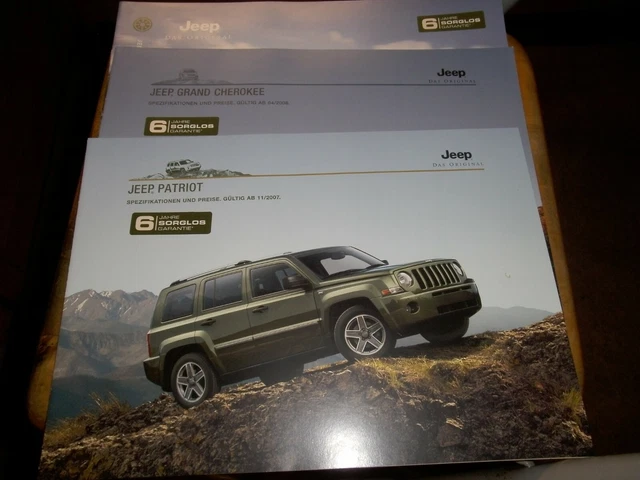 PROSPEKT JEEP, JEEP Patriot, Jeep Grand Cherokee,- Stand 2007/2008 EUR ...