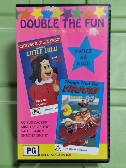 DOUBLE THE FUN Two Cartoons Vhs Little Lulu & Things That Go vroom ...