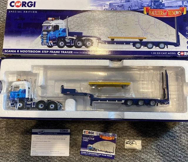 CORGI TRUCKS 1/50 Stobart Rail Low Loader Nooteboom Scania CC13745 £119 ...