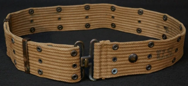 WWII US ARMY M1936 Officers NCO Pistol Belt Web w/ Eyelets 'RM Co 1942 ...