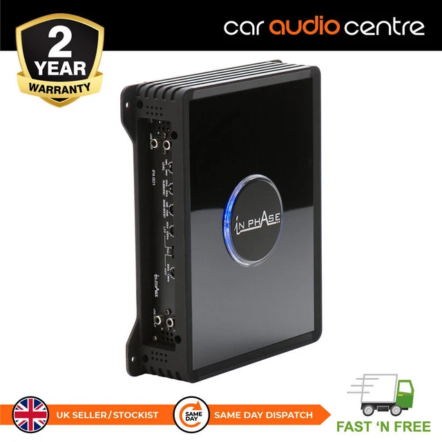 IN PHASE IPA601 2 Channel Car Amplifier 600W RMS MOSFET Bridgeable Bass ...