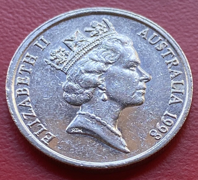 1998 AUSTRALIAN 10 CENT COIN | OFF SET PARTIAL DOUBLE SPLIT RIM ERROR ...