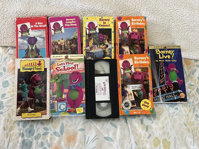 VTG BARNEY VHS Lot Of 9 Barney Live in NYC, Singalongs, Barney ...