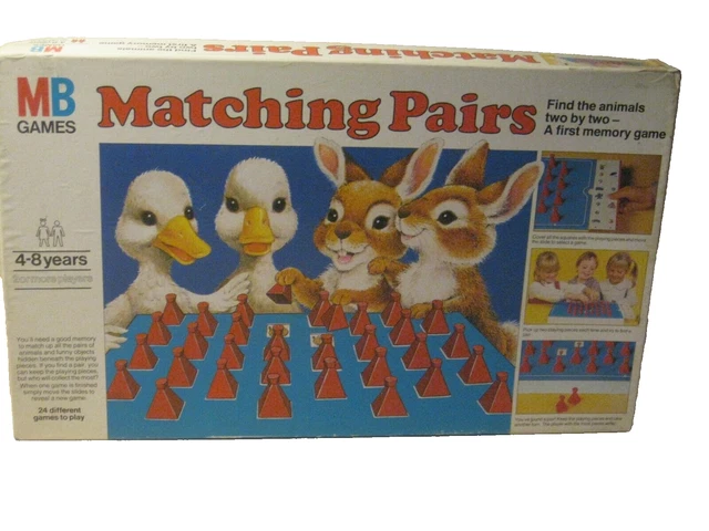 RARE VINTAGE MATCHING Pairs Game MB c.1981 Ages 4-8yrs Complete good ...