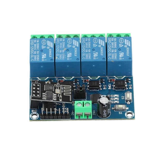 MODULO RELÈ WIFI 5V/12V ESP8266 scheda relè di controllo WiFi per ...
