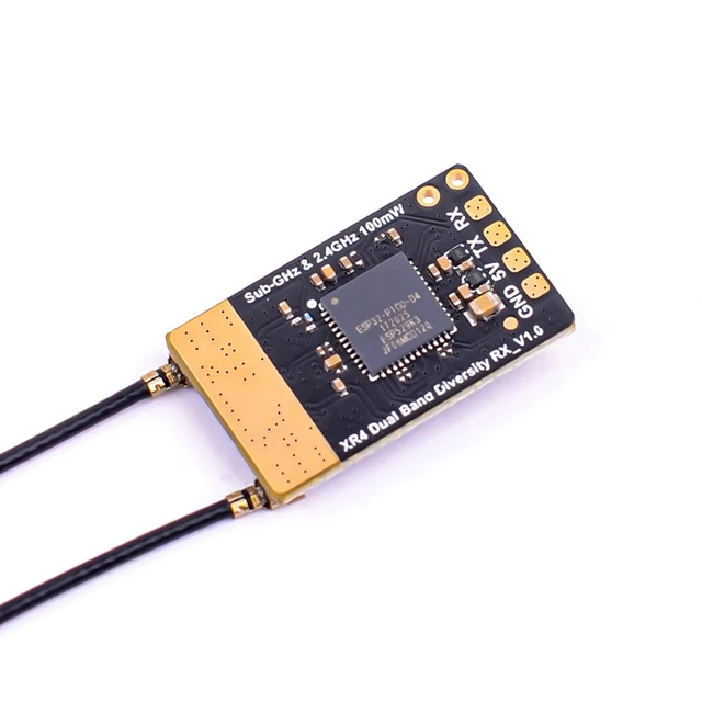XR4 GEMINI-X DUAL Band ELRS Receiver 2.4GHZ/SUB-G 900MHZ RX with T ...