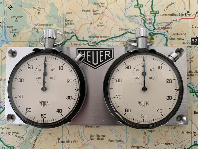 HEUER STOPWATCH PANEL Heuer Chronometers Dashboard Rally Timer 80 £375. ...