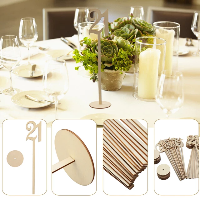 40PCS TABLE NUMBER Tags Custom Table Numbers Table Number With Base £57 ...