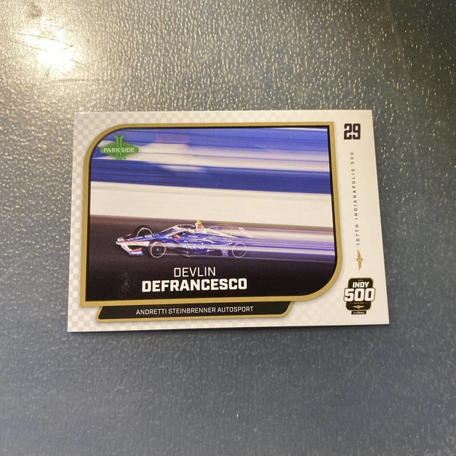 2024 PARKSIDE NTT Indy Car Racing Card DEVLIN DEFRANCESCO Indy 500 EUR ...