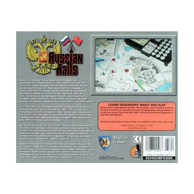 MAYFAIR BOARDGAME RUSSIAN Rails Box VG EX £229.96 - PicClick UK