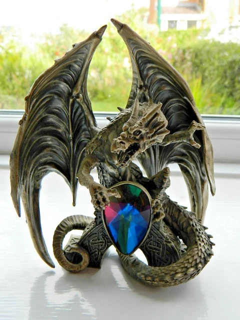 MYTH AND MAGIC 'The Celtic Crystal' 3386 Tudor Mint Pewter Dragon ...
