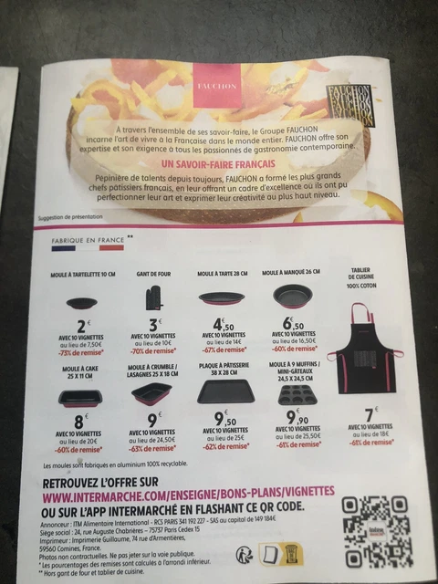 70 VIGNETTES INTERMARCHÉ 2025 FAUCHON jusqu'au 2 Novembre 2025 EUR 10 ...