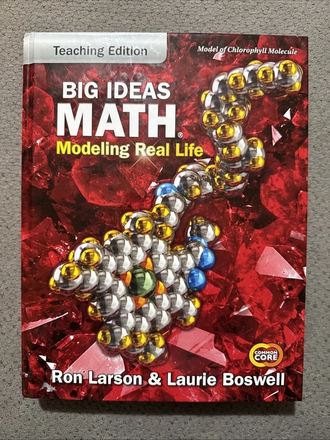 BIG IDEAS MATH: Modeling Real Life Grade 7 Hardcover, by Ron Larson ...