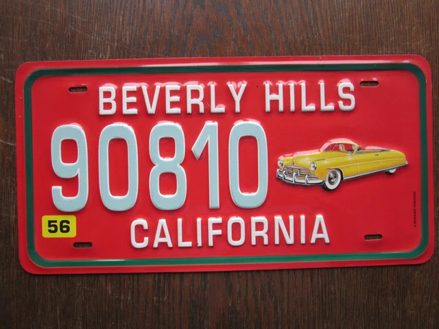 PLAQUE IMMATRICULATION AUTO USA number plate CALIFORNIA Beverly Hudson ...