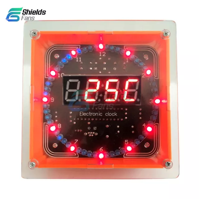 DIY ROTATING LED Electronic Digital Clock Kit Learning Board DC5V ... DIY ROTATING LED Electronic Digital Clock Kit Learning Board DC5V ...