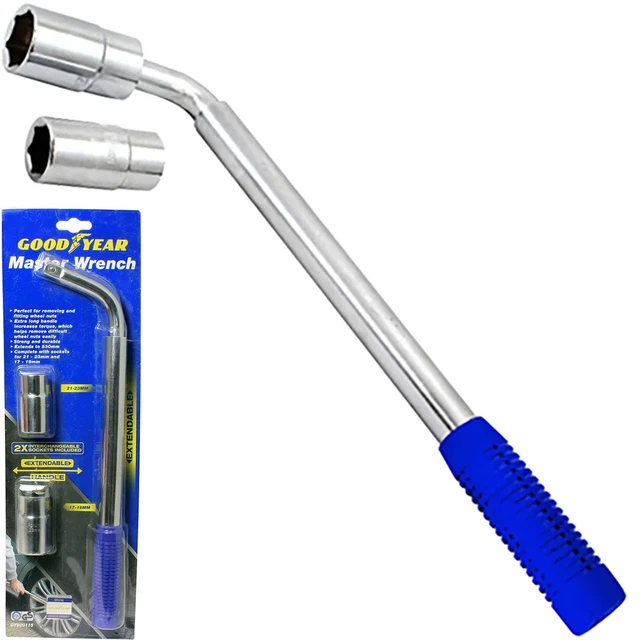 GOODYEAR TELESCOPIC EXTENDABLE Wheel Master Wrench Socket Nut 17-19 21 ...