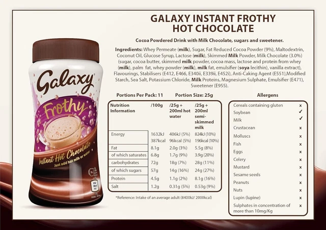 GALAXY ULTIMATE FROTHY Hot Chocolate 275g (Pack of 6) & £21.49 ...