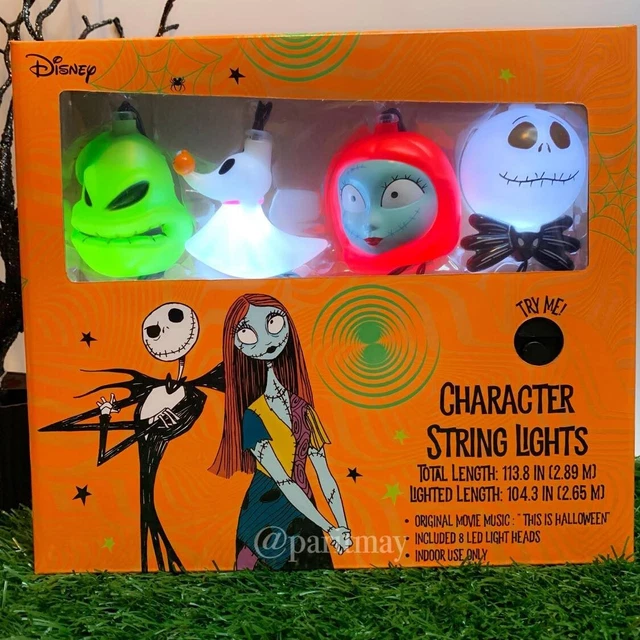 DISNEY THE NIGHTMARE Before Christmas Musical Character String Lights ...