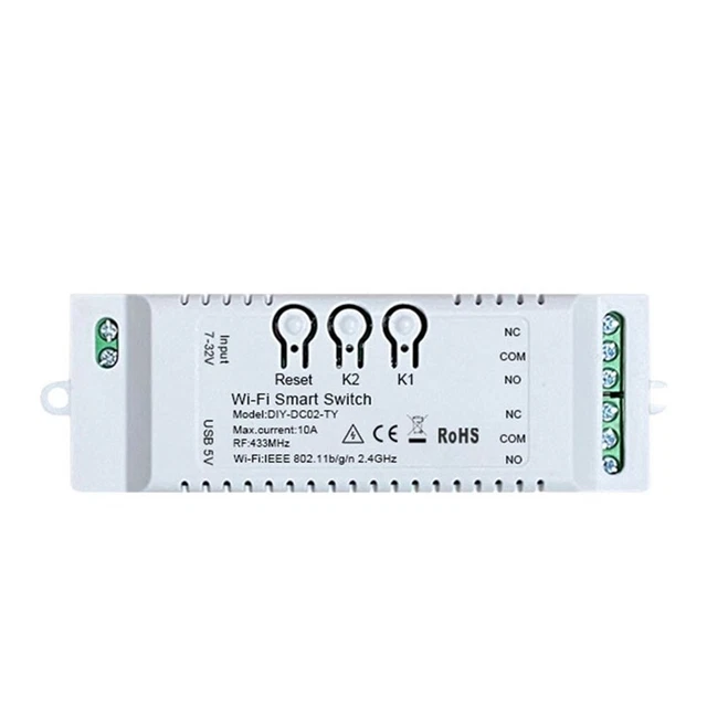2CH TUYA WIFI Smart Switch DIY Minuterie USB 5V 2.4G WiFi Smartlife ...