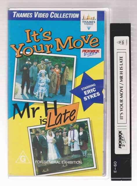 RARE VHS VIDEO Tape IT'S YOUR MOVE MR H IS LATE Small Box Thames Sykes ...