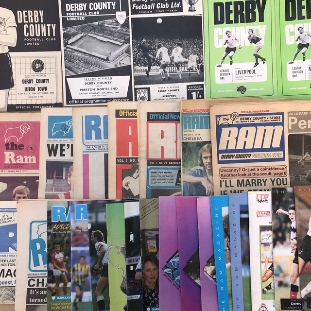 COLLECTION OF DERBY County Home Football Programmes £11.76 - PicClick UK