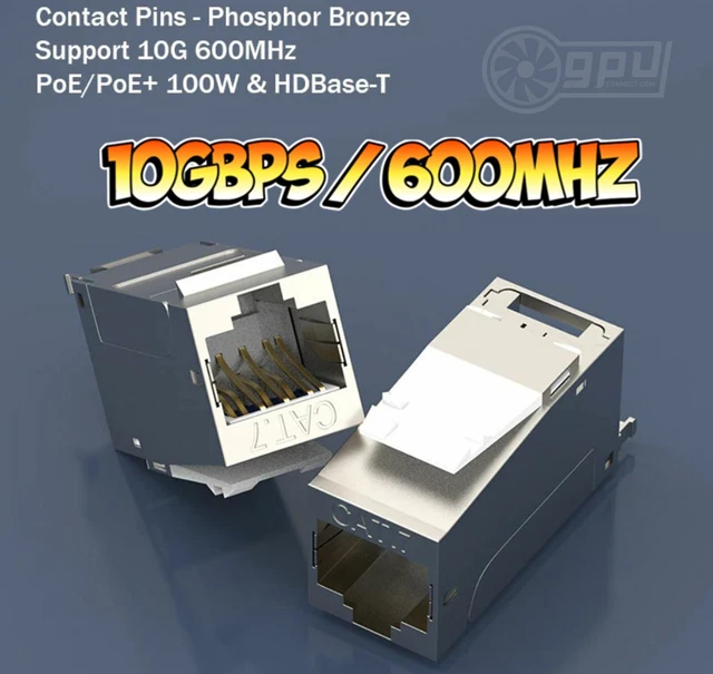 LINKWYLAN RJ45 KEYSTONE Jack CAT 5E 6 6A 7 8 Shielded Module Network 10/40GBps £5.95 - PicClick UK