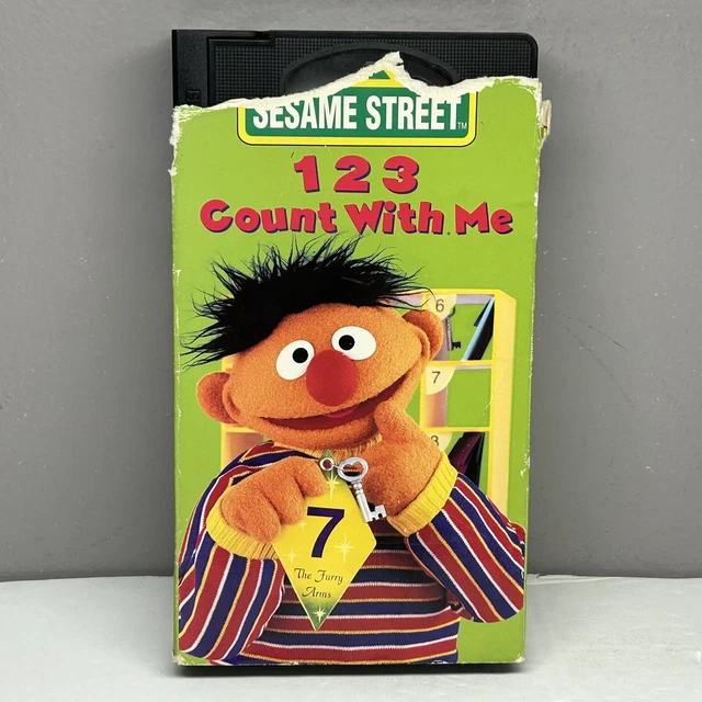 SESAME STREET 123 Count With Me VHS 1997 Video Tape PBS Kids VTG Ernie ...