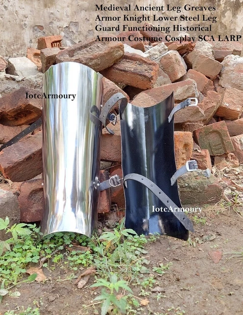 MEDIEVAL ANCIENT LEG Greaves Armor Knight Lower Steel Leg Guard ...