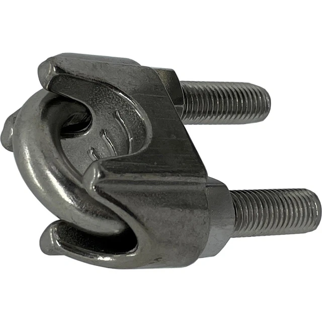 50X WIRE ROPE clamp U-clamp Stainless steel V2A 304 20mm Rope clamp ...