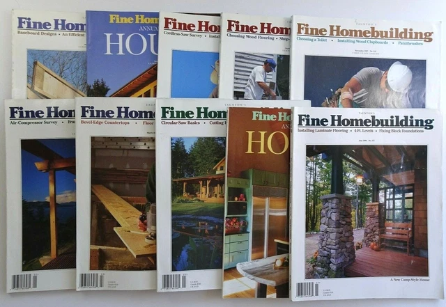 10 FINE HOMEBUILDING Magazines 108-117 Flooring Picket Fence Baseboards ...