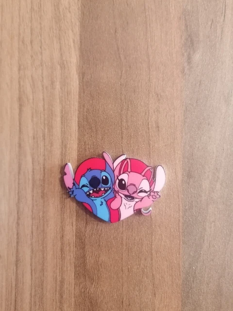 DISNEY LILO & Stitch - Stitch & Angel - Love Heart Single Pin Badge £3. ...