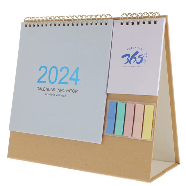 OFFICE BINDING CALENDAR Desktop 2024 Calendar Freestanding Flip ...