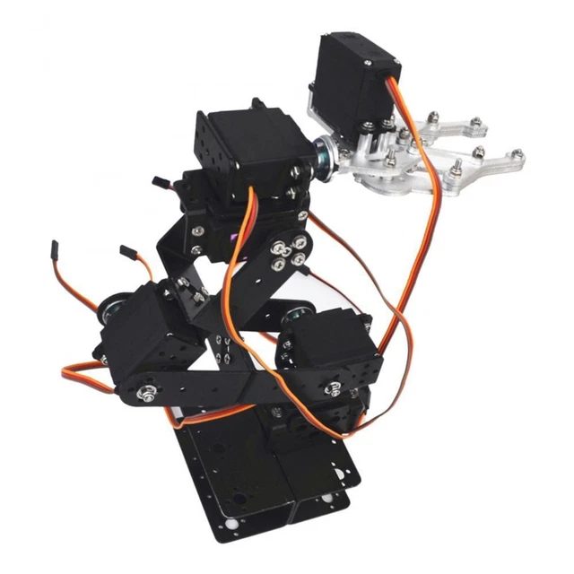 6 DOF ROBOTIC Arm Kits DIY Robot Arm Mechanical Manipulator w/ Servo £56.57 - PicClick UK