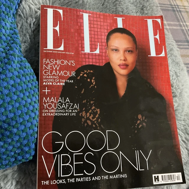 ELLE UK MAGAZINE December 2025 / January 2026 Issue 12 red once cost £7 ...